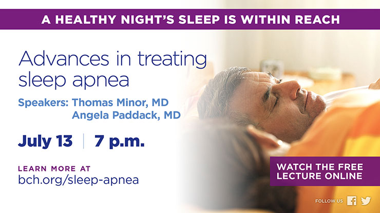 Advances in treating sleep apnea | BCH lecture